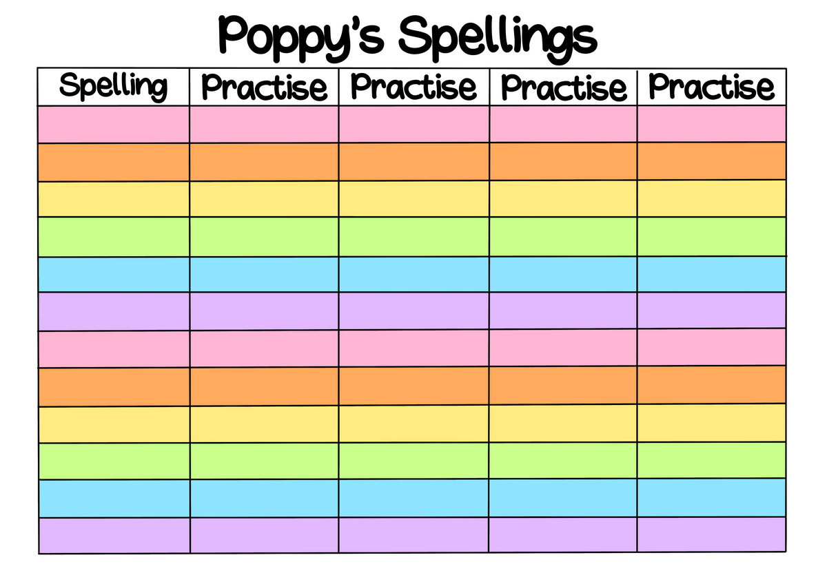 Spelling Whiteboard – Dotty’s Doodles